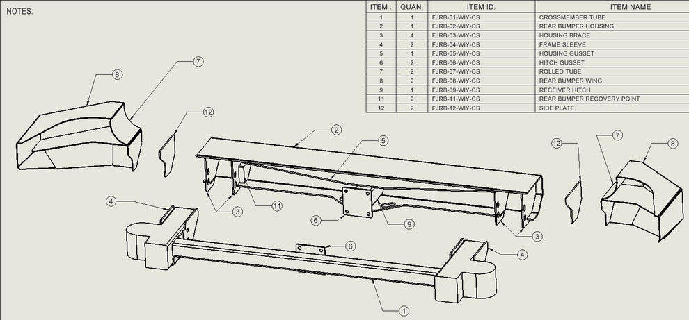 FJ Cruiser High Clearance Rear Bumper Kit – Iconic Fabrication Offroad