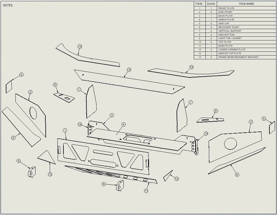 FJ Cruiser Front Bumper Kit – Iconic Fabrication Offroad